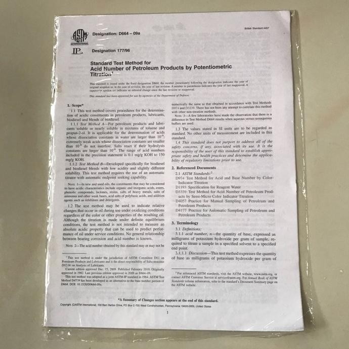 Jual [New] Astm D664-09A Standard Test For Acid Number Of Petroleum ...