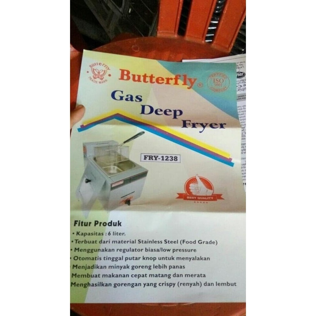 Jual [Baru] Mesin Penggorengan Gas Deep Fryer Gas Stainless 6Liter ...