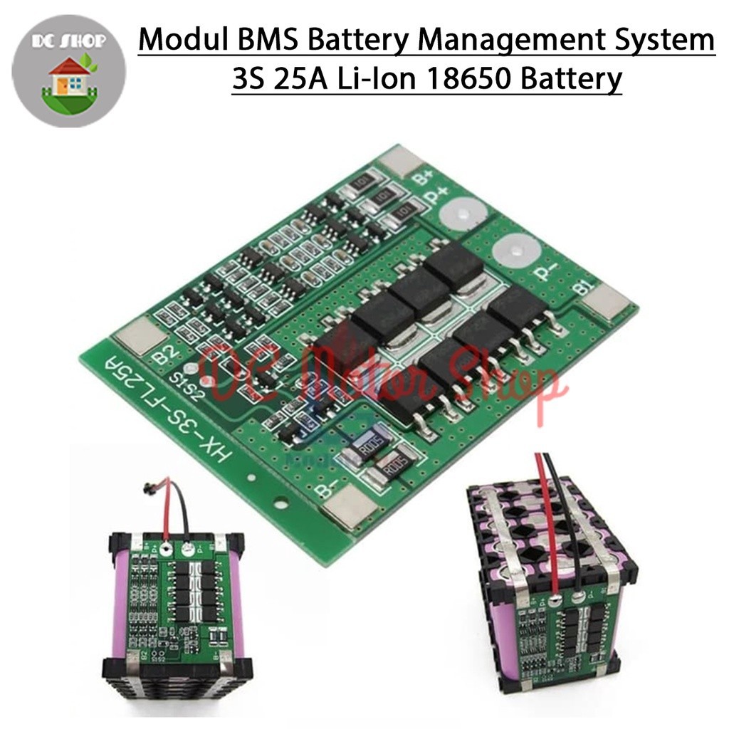 Jual Modul Bms Battery Management System 3S 25A Li-Ion 18650 Battery ...