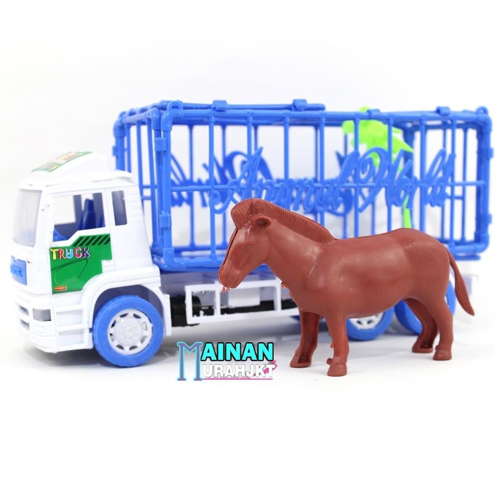 Jual Mainan Anak Truck Isi Hewan Heavy Machine St2044 Truk Pengangkut ...
