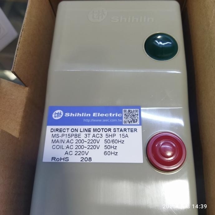Jual Dol Starter Direct Online Ms-P15Pbe 1P 220V 15A 1,5Kw/2Hp Shihlin Baru!! | Shopee Indonesia