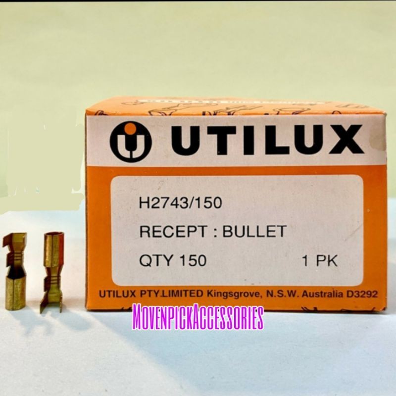 Jual TERMINAL/SKUN UTILUX H2743 BULAT FEMALE 4MM - HARGA 10 PCS ...