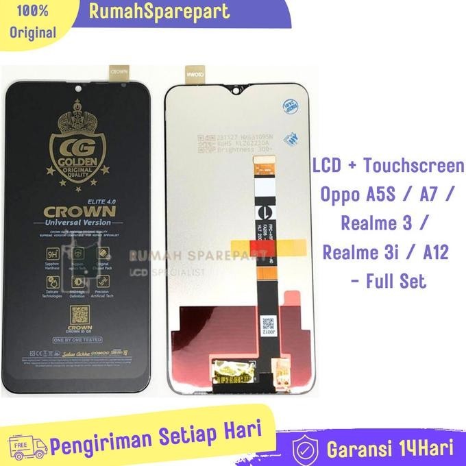 Jual LCD + Touchscreen Oppo A5S / A7 / Realme 3 / 3i / A12 Ori Full Set | Shopee Indonesia