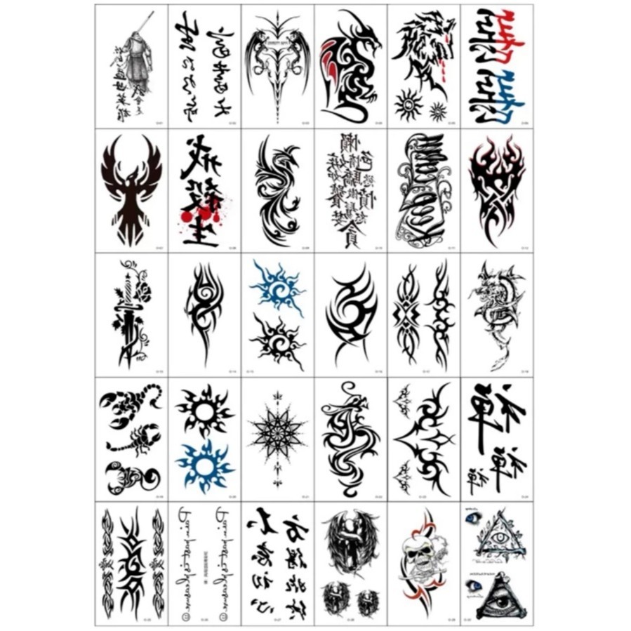 Jual 30 MOTIF TATTO TEMPORARY MODEL MINI KECIL KECIL TATO TEMPORER KODE ...