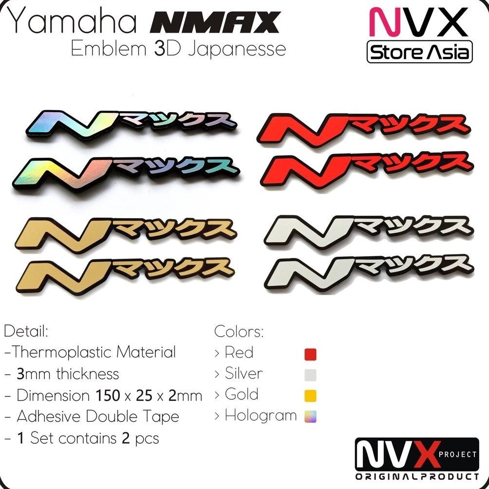 Jual TGH 2 PCS EMBLEM NMAX + 2 PCS 155 LOGO NMAX JAPAN 155 3D BUKAN ...