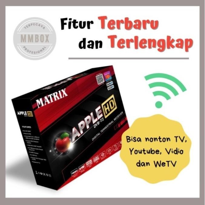 Jual Set Top Box DVBT2 Matrix Apple HD New Merah (Youtube) | Shopee ...
