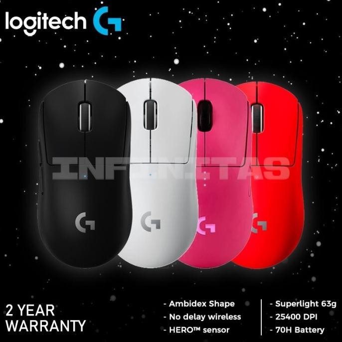 Jual Logitech G Pro X Super Light Weight Wireless Gaming Mouse 2.4Ghz ...