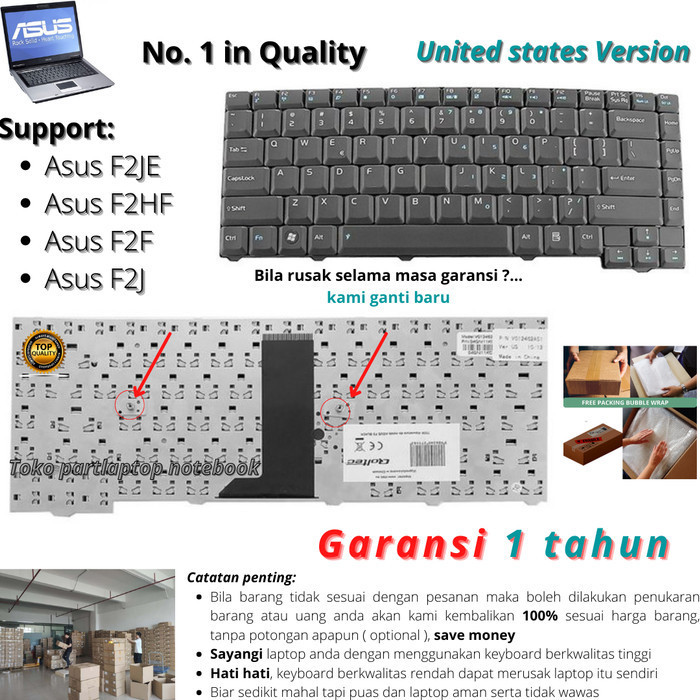 Jual Keyboard Asus F2Je F2Hf F2F F2J High Quality | Shopee Indonesia