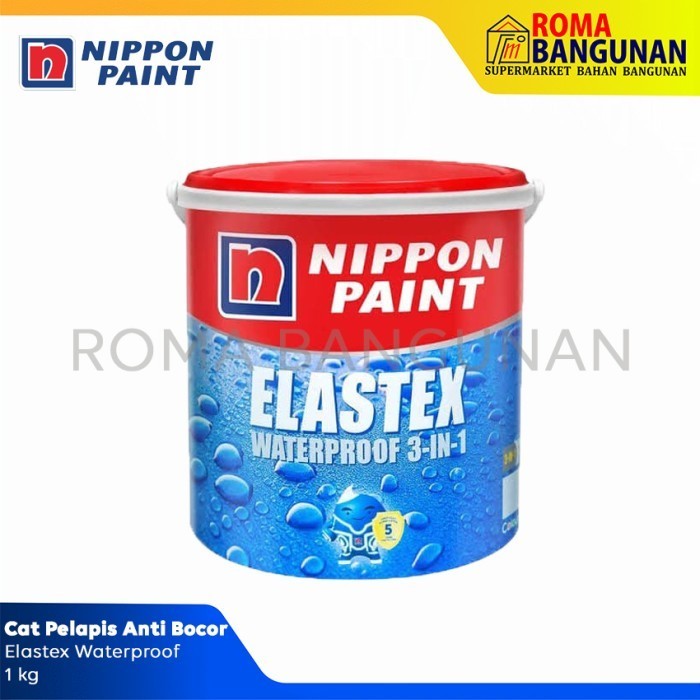 Jual Cat Tembok Waterproof Nippon Elastex 3In1 1 Kg | Shopee Indonesia