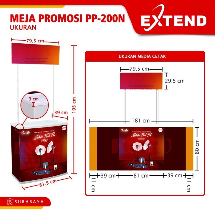 Jual Meja Promosi Event Stand Desk Booth Advertising Counter Table ...