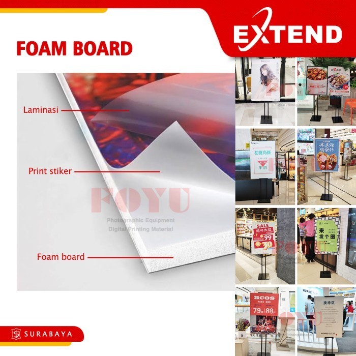 Jual Papan Poly Foam Kt Kd Paper Kertas Board Busa Banner 122 X 244 Cm ...