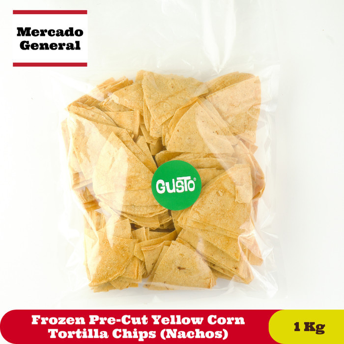 Jual FROZEN PRE-CUT YELLOW CORN TORTILLA CHIPS (NACHOS) - 1 KG | Shopee ...