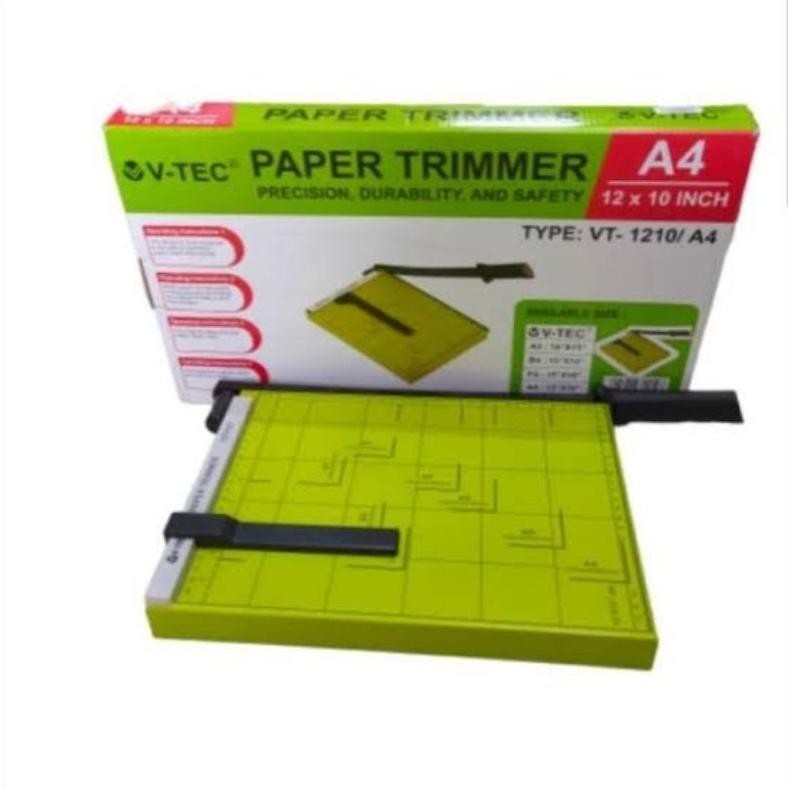 Jual READY >> PAPER CUTTER A4 V-TEC VT-1210 / PEMOTONG KERTAS | Shopee Indonesia
