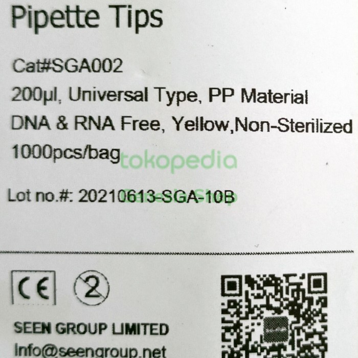 Jual Yellow Tip 200 ul Universal Pipette Tips 1000 Pcs BioSeen Cat ...
