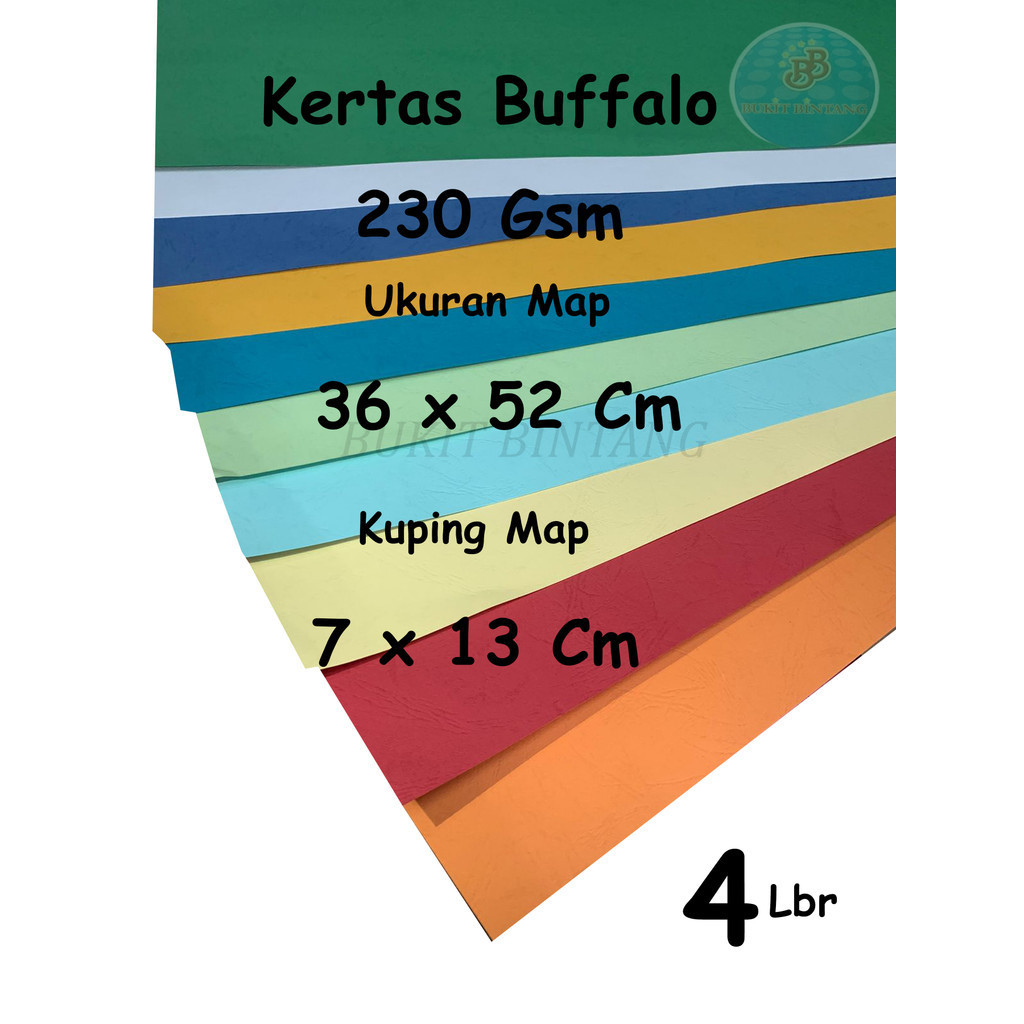 Jual Kertas Buffalo PINDO 230 Gsm Uk 36 x 52 Cm , Isi 4 Lembar | Shopee ...