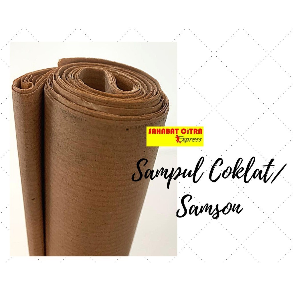 Jual SAMPUL COKLAT TIPIS SAMSON 90CMX120CM PCS 咖啡纸 | Shopee Indonesia