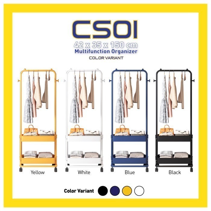 Jual Hop Cs01 Rak Serbaguna With Roda Stand Hanger Pakaian Baju Topi ...