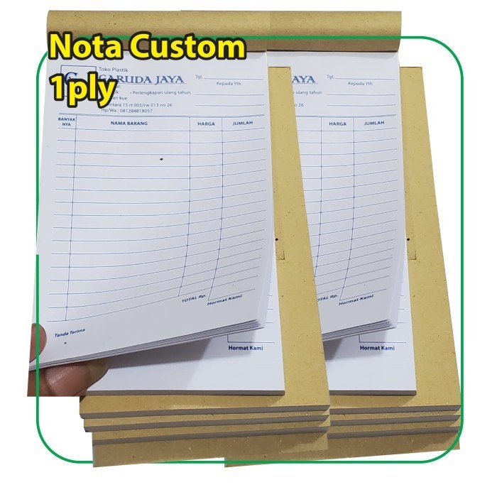 Jual CETAK NOTA 1 RIM 3 PLY / RANGKAP Custom NCR INVOICE NBUKU NOTA ...