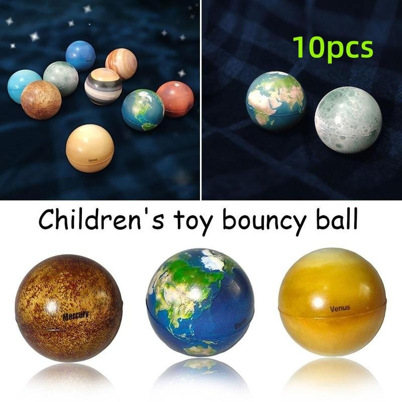 Jual 10 PCS Bola Elastis Bentuk Planet Mainan Edukasi /Solar System ...
