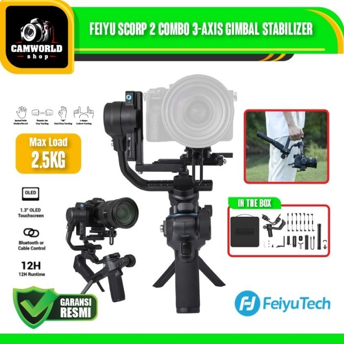 Jual Feiyu Scorp 2 Kit 3-Axis Gimbal Stabilizer With Ai Track Resmi | Shopee Indonesia