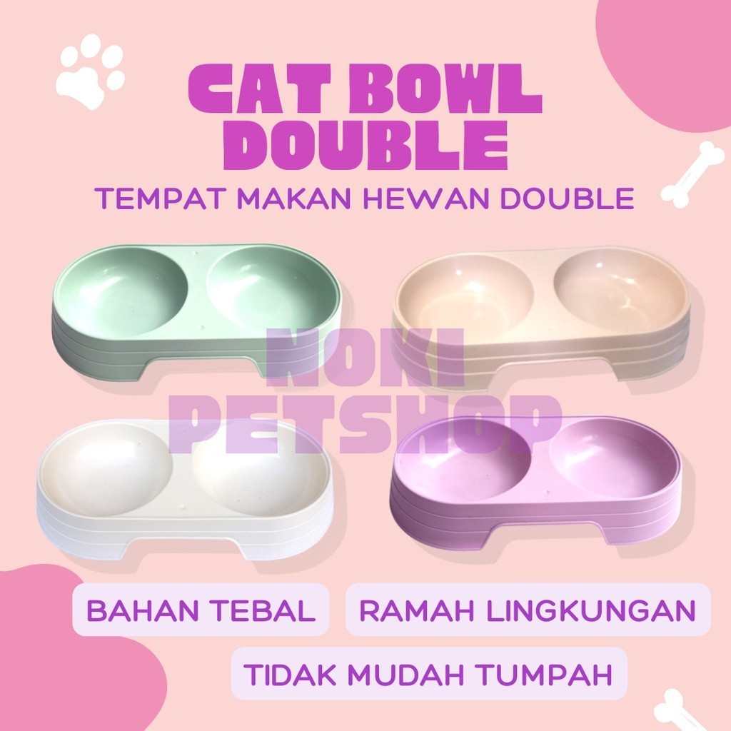 Jual [BISA COD] TEMPAT MAKAN DAN MINUM KUCING DOUBLE | 2 IN 1 MURAH ...