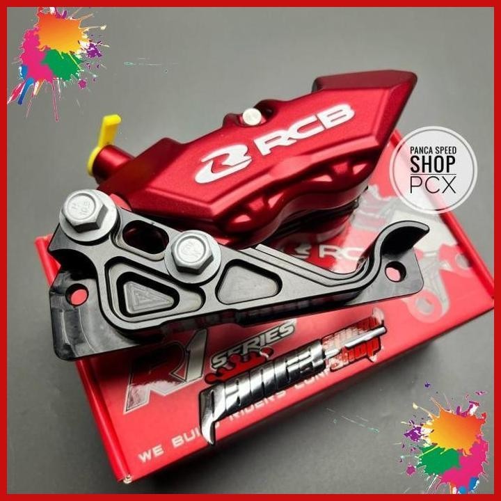 Jual (pss) kaliper rcb r1 4p/ 4 piston pcx 150 pcx 160 abs plus breket disc lebar 260mm | Shopee ...