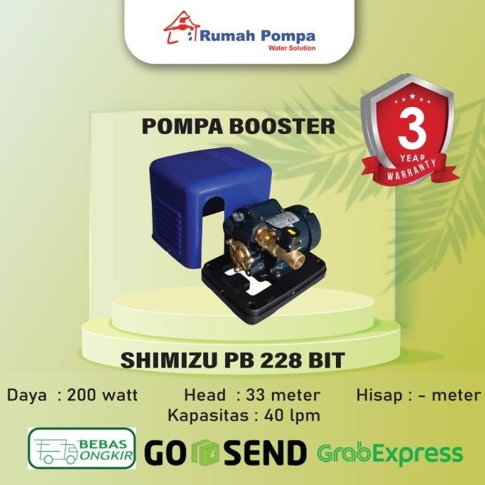 Jual POMPA BOOSTER SHIMIZU PB 228 BIT 200 WATT PUSAT READY STOCK ...