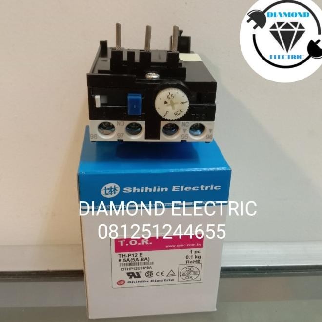 Jual Thermal Overload Relay Shihlin Th-P12E 1,7A 2,1A 3,3A 4,4A 6,5A 9A ...