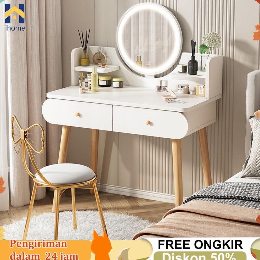 Jual Meja Rias Lampu LED Meja Rias Aesthetic Meja Rias Minimalis Meja Rias Nordic Meja Rias ...