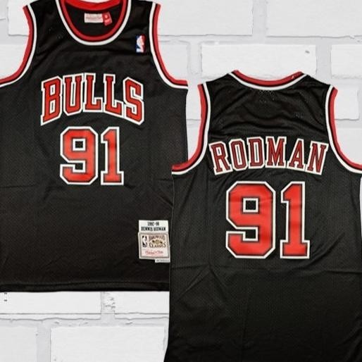 Jual Baju Jersey Basket Classic Nba Dennis Rodman Chicago Bulls Hitam ...