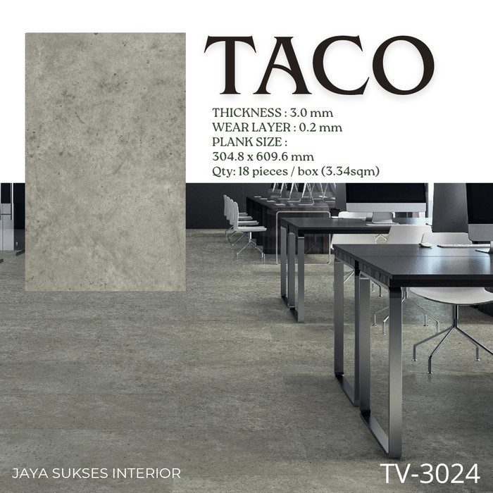 Jual Lantai Vinyl Stone Taco Tv 3024 Grey Slate Tebal 3 Mm / Box #10c ...