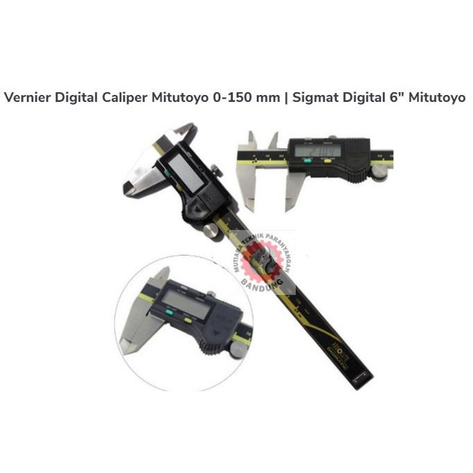 Jual HARGA DISC - Vernier Digital Caliper Mitutoyo 0-150 mm | Sigmat Digital 6" Mitutoyo ...