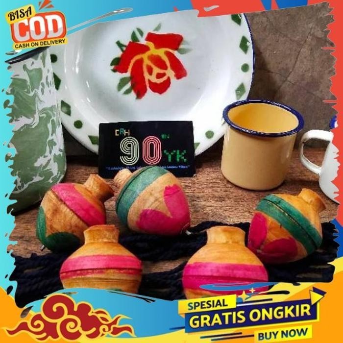 Jual DISCOUNT PANGGALAN KAYU / GASING KAYU BAUT OVAL 5CM MOTIF ...