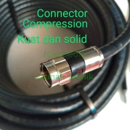 Jual Kabel Antena Rg6 Belden Dengan Konektor Press Belden | Shopee Indonesia