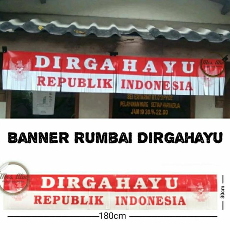 Jual SDF Banner Rumbai Dirgahayu / Garland Dirgahayu Merah Putih / Banner Rumbai HUT RI / Umbul ...