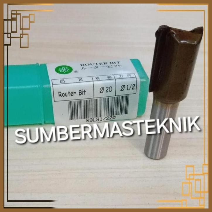 Jual [SMT] mata profil kayu lurus straight bit 20mm x 1/2" mata router ...