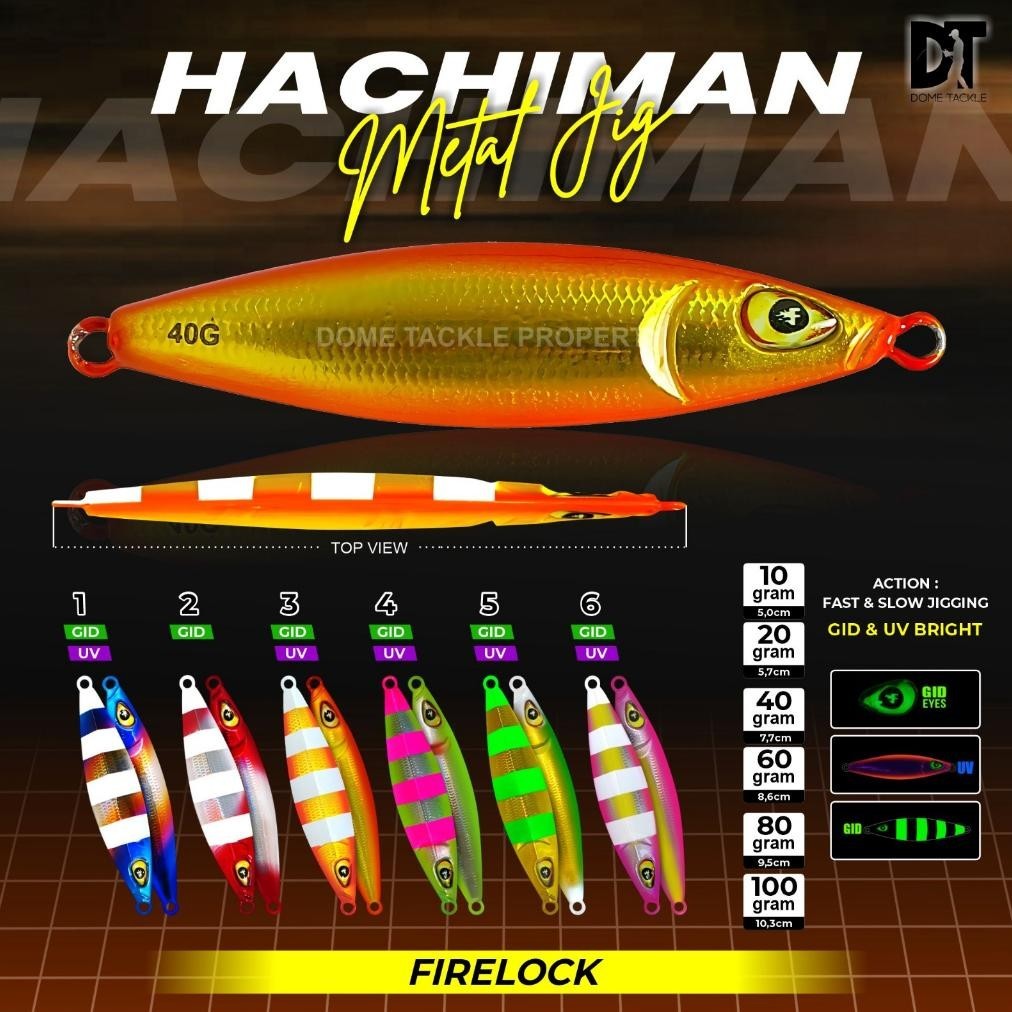Jual LO - METAL JIG ULTRA HACHIMAN GID HOOKED JIG UMPAN PANCING 40 | 60 | 80 | 100 GRAM SLOW ...