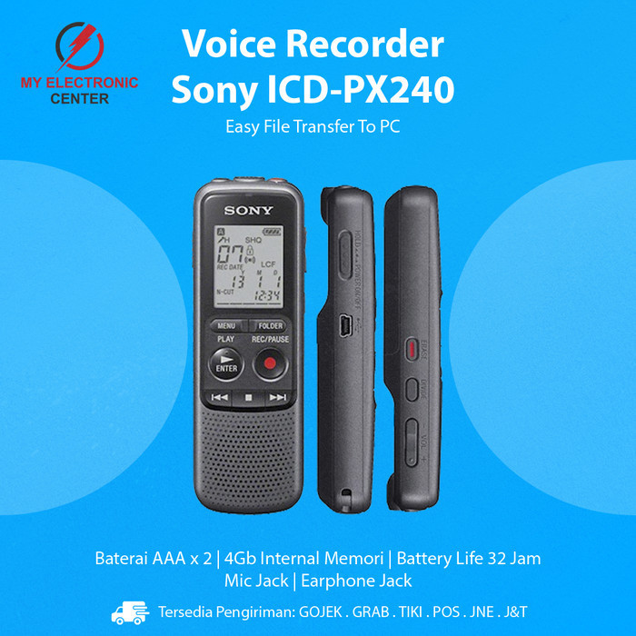 Jual Digital Voice Recorder Sony ICD-PX240 Alat Perekam Merekam Suara ...