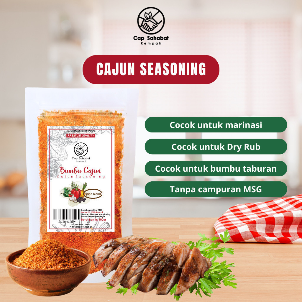 Jual 100gr Bumbu Cajun / Cajun Seasoning / Rempah JSR / 100% PREMIUM ...