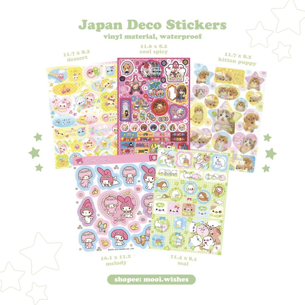 Jual Sticker Deco Japan Handphone Laptop Journaling Penpal | Shopee ...