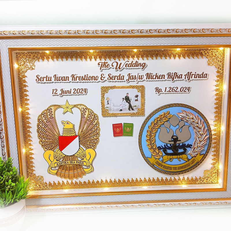 Jual mahar wedding logo tni polisi abdi negara TNI AD AU AL | Shopee ...