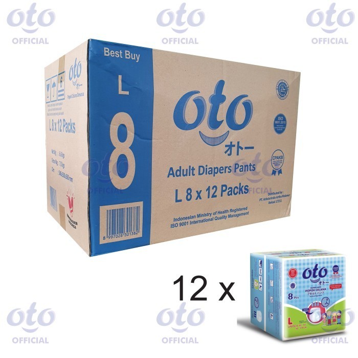 Jual Diapers Pants Popok Dewasa Model Celana Ukuran L, Isi 8 Pcs X 12 Terbaru! | Shopee Indonesia