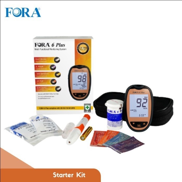 Jual Alat Cek Darah 6In1 Multi 6 Parameter Fora Gula Kolesterol Ua ...