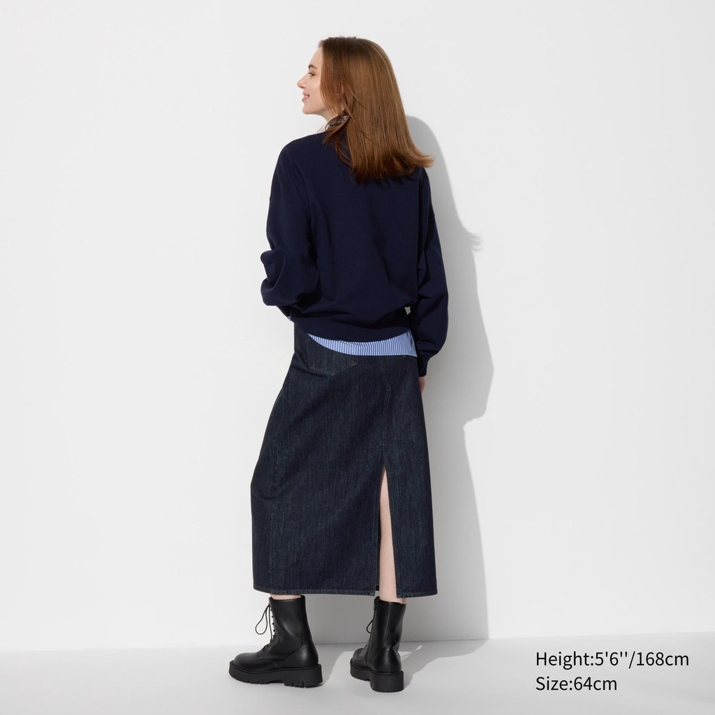 Jual Uniqlo Rok Panjang Panel Denim | Shopee Indonesia