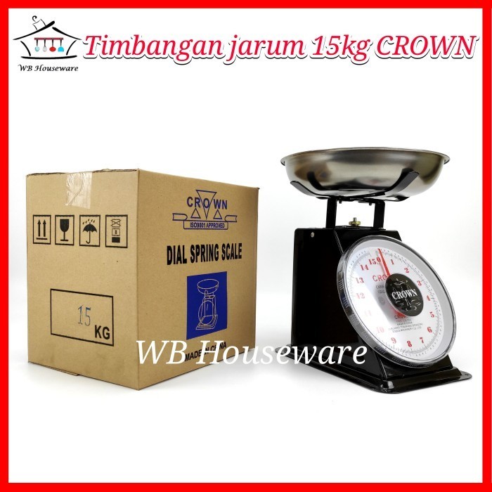 Jual Produk [READY] Promo timbangan jarum 15kg / timbangan buah/sayur CROWN | Shopee Indonesia