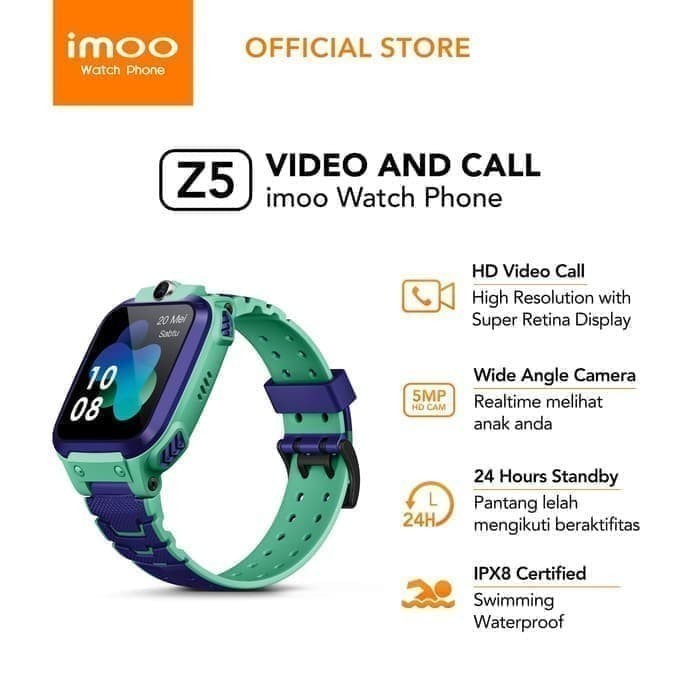 Jual Produk [READY] Promo IMOO WATCH PHONE Z5 - HD VIDEO CALL / JAM ...