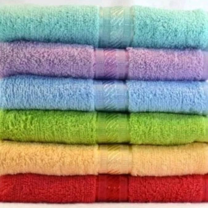 Jual ```````] Jual !! Handuk Muka Merk Merah Putih Polos 30x70cm Handuk ...