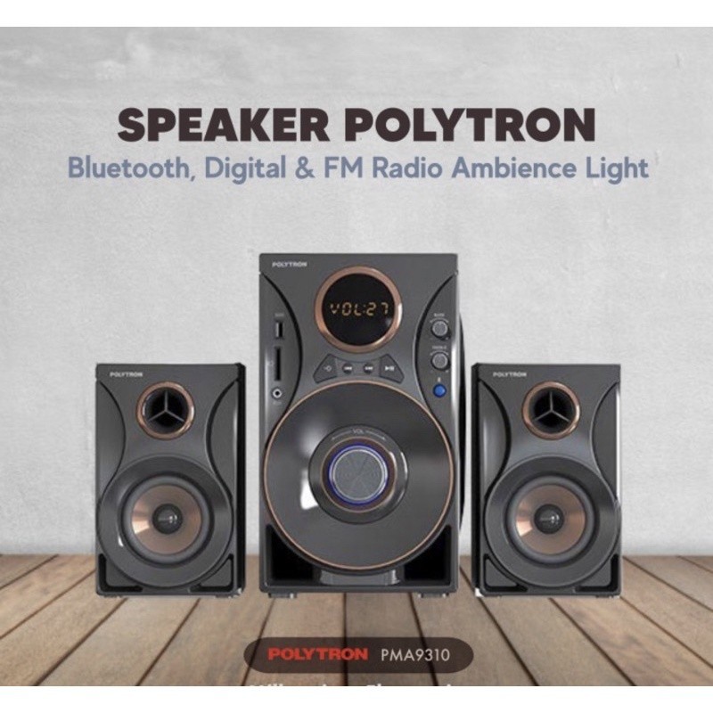 Jual POLYTRON SPEAKER AUDIO PMA 9310 PMA9310 SUPER BASS USB BLUETOOTH ...