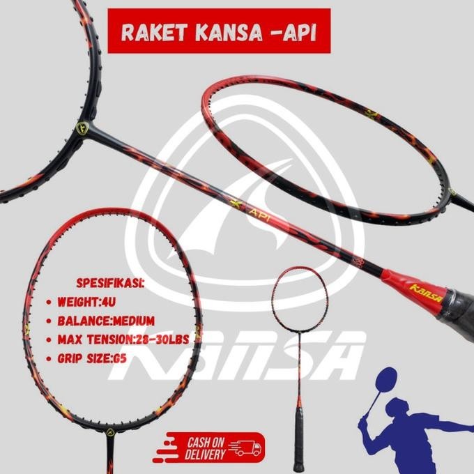 Jual Raket Badminton Kansa Angin/ Api/ Air/ Tanah/ Kayu 30lbs Original ...