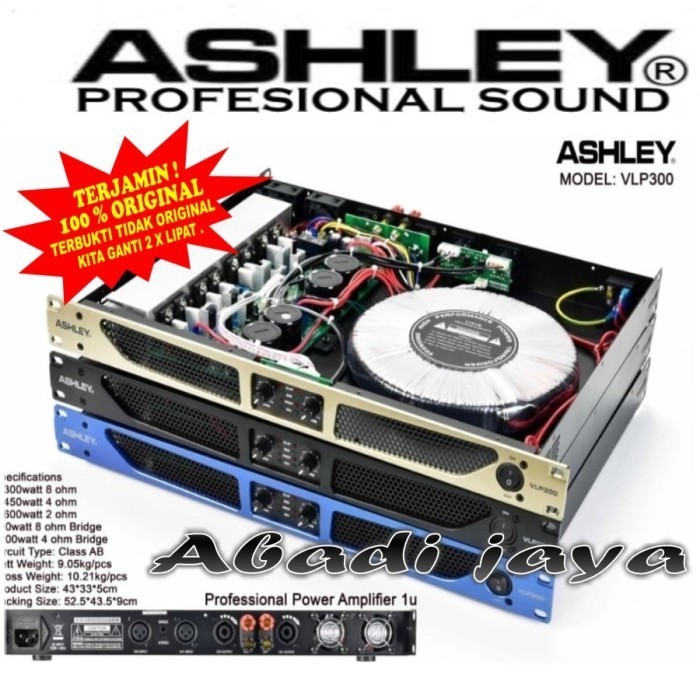 Jual Terpopuler Power Amplifier Ashley Vlp 300 Oryginal Ashley Vlp300 ...